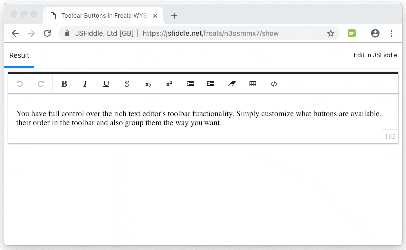 Toolbar Buttons Wysiwyg Html Editor Examples Froala